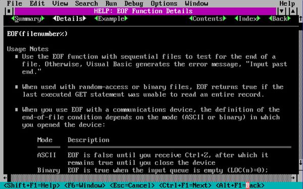 Exploring Visual Basic 1.0 for MS-DOS